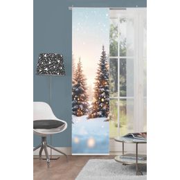 Schiebegardine Home Wohnideen "SCHNEETANNEN", natur, B:60cm H:245cm, Polyester, Gardinen, Schiebewand, Dekostoff, Digitaldruck