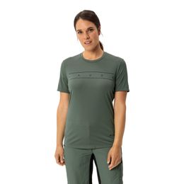 Funktionsshirt Vaude "Wo Qimsa Logo Shirt", Damen, Gr. 38, agave, Obermaterial: 86% Polyester, 14% Elasthan, normal, Rundhals, Shirts Funktionsshirt, Kurzarm, Rundhalsausschnitt, f&uuml;r sportliche Aktivit&auml;ten