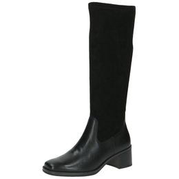 Stiefel Caprice "Caprice Stiefel Leder/Textil", Damen, Gr. 37,5, schwarz, Leder, Textil, Schuhe Stiefel