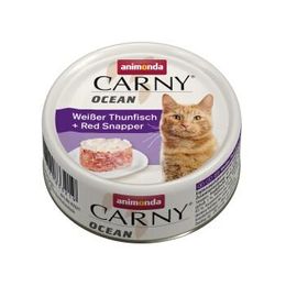 animonda Carny Nassfutter Katze Adult Ocean Wei&szlig;er Thunfisch und Red Snapper 12x80 g