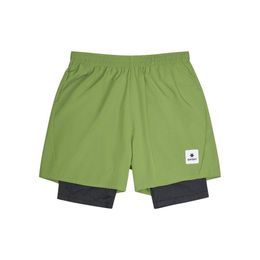 Saysky Pace 2 in 1 Shorts 5'' Bekleidung Herren gr&uuml;n