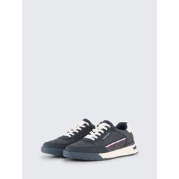 Tom Tailor Herren Sneaker aus Lederimitat, blau, Uni, Gr. 40