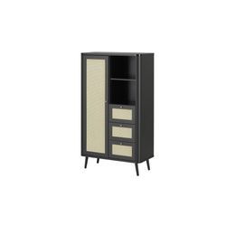 Roomers Highboard Vienna Premium &brvbar; schwarz &brvbar; Ma&szlig;e (cm): B: 80,9 H: 138,6 T: 40.0 &raquo; H&ouml;ffner