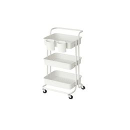 H&ouml;ffner Servierwagen &brvbar; wei&szlig; &brvbar; Ma&szlig;e (cm): B: 42,5 H: 86,3 &raquo; H&ouml;ffner