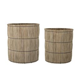 Bloomingville Elit K&ouml;rbe, Mendong-Gras, 2er &Oslash; 33,5xH37/&Oslash; 38,5xH42,5 cm skandinavische Deko Online Shop