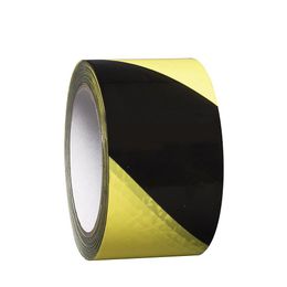 Moravia Bodenmarkierungsband aus Vinyl, zweifarbig, Breite 75 mm, gelb / schwarz, VE 8 Rollen