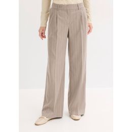 bonprix Nadelstreifen Marlenehose, braun, Gr.36, elegante Marlenhose mit Nadelstreifen