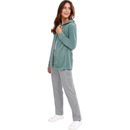 Damen Freizeithose mit Rei&szlig;verschluss-Taschen grau-meliert, Gr&ouml;&szlig;e 38