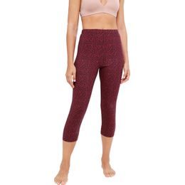 Damen Leggings im grafischen Druckmuster kirsche-schwarz-bedruckt, Gr&ouml;&szlig;e 38