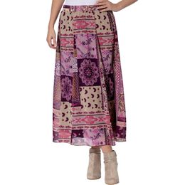 Damen Schlupfrock im Patchwork-Dessin traube-champagner-bedruckt, Gr&ouml;&szlig;e 40
