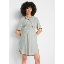 bonprix Umstands- und Stillblusenkleid aus flie&szlig;ender Viskose, wei&szlig;, Gr.38, Blusenkleid mit Stillfunktion f&uuml;r die Schwangerschaft und danach