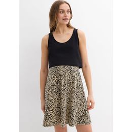bonprix 2-in-1 Umstands- und Stillkleid aus Baumwolljersey, schwarz, Gr.36/38 (S), Umstandskleid f&uuml;r die Schwangerschaft und danach, 95% Baumwolle (organic)