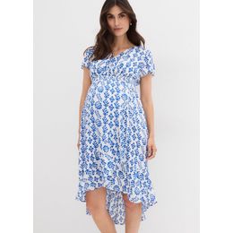 bonprix 2-in-1 Umstands- und Stillkleid aus flie&szlig;ender Viskose, wei&szlig;, Gr.44, Sommerkleid f&uuml;r die Schwangerschaft und Stillzeit