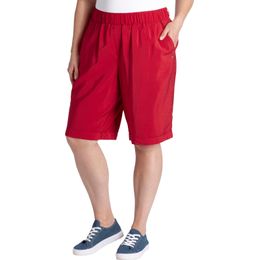 sheego Damen Shorts mit Rundum-Dehnbund rot Gr&ouml;&szlig;e 40