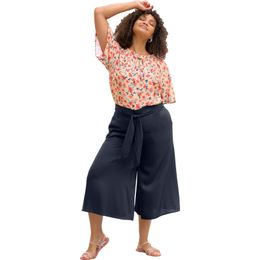 sheego Damen Tunika mit Alloverdruck und Fl&uuml;gel&auml;rmeln apricot-ozean-bedruckt Gr&ouml;&szlig;e 46