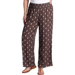 sheego Damen Schlupfhose mit Paisleymuster schoko-sesam-bedruckt Gr&ouml;&szlig;e 42