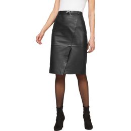 Heine Damen Lederrock aus Lamm-Nappaleder schwarz Gr&ouml;&szlig;e 38
