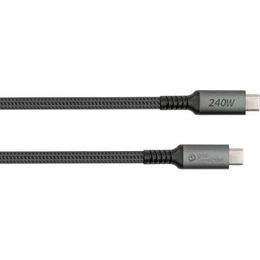 USB 2.0 Lade/-Datenkabel Good Connections, USB-C an USB-C, Leistung 240 W, bis 480 Mbit/s, L&auml;nge 0,5 m, schwarz