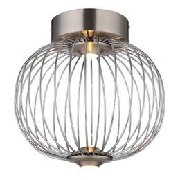 Globo LIGHTING Deckenleuchte "GALWAY", nickel matt, &Oslash; 30cm H: 30cm, 1 Stk., Leuchten, Deckenlampe Metallst&auml;be 3000K DM 30cm 3 Stufen, Deckenleuchte