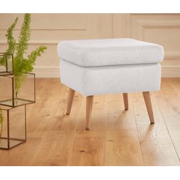 Polsterhocker Home Affaire "Sallito", beige (creme), B:52cm H:49cm T:52cm, Struktur Hahnentritt (67% Polypropylen, 33% Polyester);Samtoptik (100% Polyester);Fellimitat (100% Polyester);Samtcord (92% Polyester, 8% Polyamid);Struktur (100% Polyester);Struktur fein (100% Polyester), Hocker, Polsterhocker, die kleinere Version von "Salla", in 6 Bezugsqualit&auml;ten