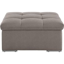 Sitzhocker DOMO collection "Lagoa moderne Steppung im Sitz, elegant und zeitlos, B/T 87/87cm", braun (schlamm), B:87cm H:40cm T:87cm, Hocker, Sitzhocker, in gro&szlig;er Farbauswahl