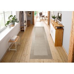 Wollteppich Theko "Gabbeh Super, Handweb, auch als L&auml;ufer erh&auml;ltlich, reine Wolle" Gr. 13, beige, B:90cm H:9mm L:250cm, Wolle, Teppiche, Schlafzimmer, Wohnzimmer, Esszimmer, auch als Bettumrandung