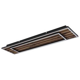 Globo LIGHTING LED Deckenleuchte "WOODY", schwarz (schwarz matt), 1, H: 6cm, 1 Stk., Leuchten, Deckenlampe, Wohnzimmer, Schlafzimmer, Design Lampe, LED Deckenleuchte