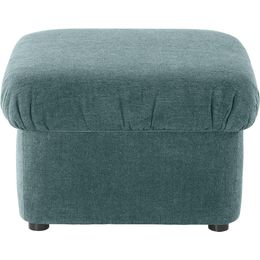 Hocker DOMO collection "Pegnitz B/T 60/60cm", blau (petrol), B:60cm H:40cm T:60cm, 95% Polyester, 5% Nylon, Hocker, Polsterhocker