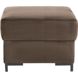Hocker DOMO collection "Ledas B/T 62/62cm", braun, B:62cm H:42cm T:62cm, Hocker, Polsterhocker, in vielen Farben erh&auml;ltlich