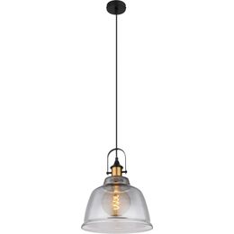 Globo LIGHTING H&auml;ngeleuchte "DOROTHEA", schwarz, 1 Stk., Leuchten, H&auml;ngelampe/Pendelleuchte/Messing/Glas/Wohnzimmer/Esszimmer, H&auml;ngeleuchte