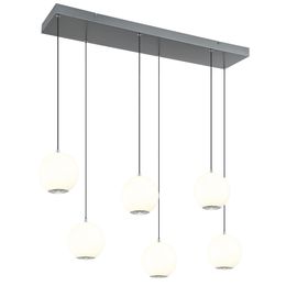 Globo LIGHTING H&auml;ngeleuchte "SIMMONS", grau matt, H: 150cm, 1 Stk., Leuchten, H&auml;ngelampe Esszimmer-Leuchte Esstischleuchte Wohnzimmer, H&auml;ngeleuchte