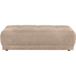 Hocker DOMO collection "Ava Bankhocker mit Federkernunterfederung, B/T 150/67cm", beige (natur), B:150cm H:44cm T:67cm, Struktur (100% Polyester);Microfaser PRIMABELLE (100% Polyester);Kunstleder SOFTLUX;Struktur fein (100% Polyester), Hocker, Polsterhocker