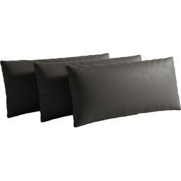 Sit & More Sofakissen SIT & MORE "Vanity Leder", schwarz, B:60cm H:30cm T:12cm, Leder, Polsterauflagen, Sofakissen