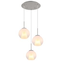 Globo LIGHTING H&auml;ngeleuchte "BARRY", nickel matt, 1 Stk., Leuchten, H&auml;ngelampe/Pendelleuchte/Esszimmer/Wohnzimmer/Esstisch, H&auml;ngeleuchte