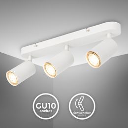 B.K.LICHT Deckenspot "Deckenlampe schwenkbar, GU10 Deckenleuchte", wei&szlig;, 1, H: 9cm, Leuchten, 39 cm L&auml;nge wei&szlig; Schlafzimmerlampe, Deckenspot