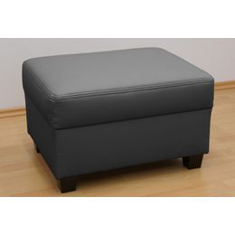 Hocker DOMO collection "Norma perfekte Erg&auml;nzung, Hocker B/T 70/55cm", schwarz, B:70cm H:42cm T:55cm, Mosel Struktur (100% Polyester);Kunstleder SOFTLUX;Microfaser-PRIMABELLE (100% Polyester);NaturLEDER in Sitz und R&uuml;cken. Korpus in passendem Kunstleder SOFTLUX bezogen;Struktur (90% Polyester, 10% Polyacryl), Hocker, Polsterhocker
