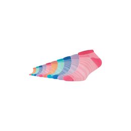 Sneakersocken Camano "10er Pack", M&auml;dchen, Gr. 27-30, pink (prism pink), 70% Baumwolle, 28% Polyester, 2% Elasthan, Colorblocking, Socken Sneakersocken