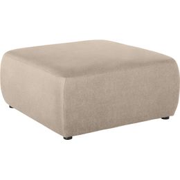 Hocker DOMO collection "Cesena modern, zeitlos und bequem", beige, B:88cm H:39cm T:88cm, Hocker, Polsterhocker