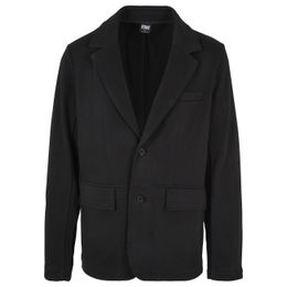 Allwetterjacke Urban Classics "Urban Classics Herren Terry Blazer", Herren, Gr. XL, schwarz, 65% Baumwolle, 35% Polyester, unifarben, oversize, amerikanischer Ausschnitt, Jacken
