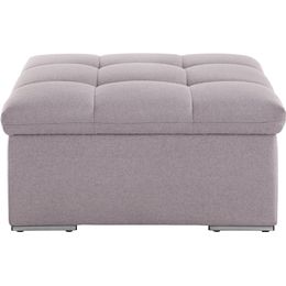 Sitzhocker DOMO collection "Lagoa moderne Steppung im Sitz, elegant und zeitlos, B/T 87/87cm", silber, B:87cm H:40cm T:87cm, Hocker, Sitzhocker, in gro&szlig;er Farbauswahl