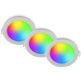 Briloner Leuchten LED Einbauleuchte "FUNGO COLOR 3945034", chrom, matt, Leuchten