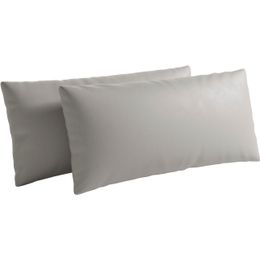 Sit & More Sofakissen SIT & MORE "Vanity Leder", light grau, B:60cm H:30cm T:12cm, Leder, Polsterauflagen, Sofakissen
