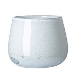 Tischvase Fink "MARLY", wei&szlig;, B:13,5cm H:11cm T:13,5cm &Oslash;:13,5cm, Glas, Vasen, wasserdicht, durchgef&auml;rbt, mundgeblasen