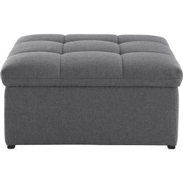 Sitzhocker DOMO collection "Lagoa moderne Steppung im Sitz, elegant und zeitlos, B/T 87/87cm", grau, B:87cm H:40cm T:87cm, Hocker, Sitzhocker, in gro&szlig;er Farbauswahl