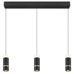 Globo LIGHTING H&auml;ngeleuchte "ALVARADO", schwarz matt, 1, H: 180cm, 1 Stk., Leuchten, H&ouml;henverstellbare H&auml;ngeleuchte schwarz matt mit Chromring, H&auml;ngeleuchte