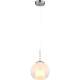 Globo LIGHTING H&auml;ngeleuchte "BARRY", nickel matt, 1 Stk., Leuchten, H&auml;ngelampe/Pendelleuchte/Esszimmer/Wohnzimmer/Esstisch, H&auml;ngeleuchte