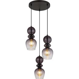 Globo LIGHTING H&auml;ngeleuchte "CLARITY", schwarz, 1 Stk., Leuchten, H&auml;ngelampe / Schlafzimmer / Wohnbereich / schwarz / Glas, H&auml;ngeleuchte