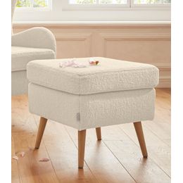 Polsterhocker Home Affaire "Sallito", beige (cream), B:52cm H:49cm T:52cm, Struktur Hahnentritt (67% Polypropylen, 33% Polyester);Samtoptik (100% Polyester);Fellimitat (100% Polyester);Samtcord (92% Polyester, 8% Polyamid);Struktur (100% Polyester);Struktur fein (100% Polyester), Hocker, Polsterhocker, die kleinere Version von "Salla", in 6 Bezugsqualit&auml;ten