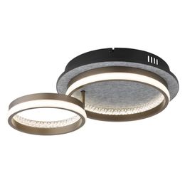 Globo LIGHTING Deckenleuchte "DELLA", schwarz matt, 1, H: 14cm, 1 Stk., Leuchten, LED Deckenleuchte Wohn- & Schlafzimmer Kristall, Deckenleuchte