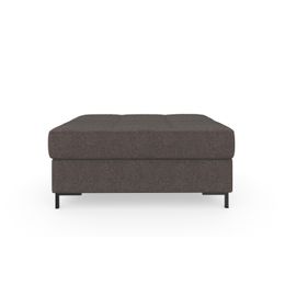 Polsterhocker DOMO collection "Capelo bequem, Federkernunterfederung, B/T 100/70cm", schwarz (pepper), B:100cm H:46cm T:70cm, 100% Polyester, Hocker, Polsterhocker, inklusive Federkern